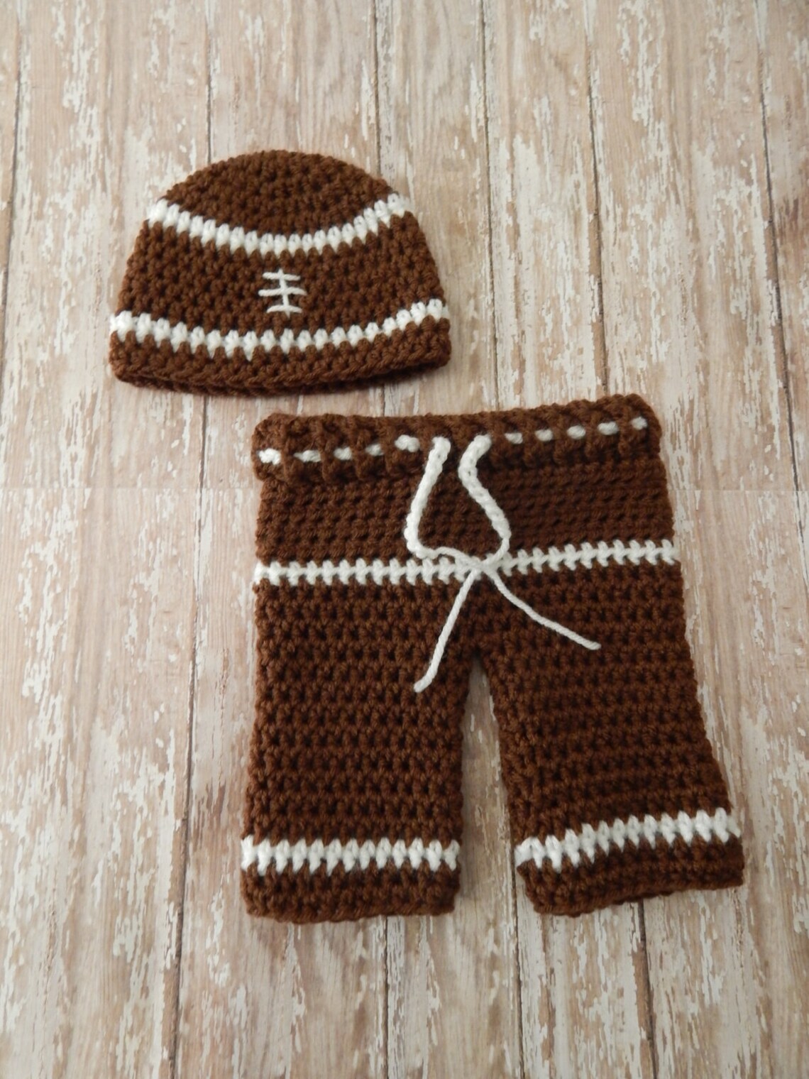 Football Hat & Pants Set Crochet Made to Order - Etsy