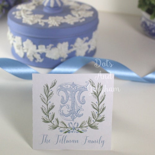 Watercolor Floral Monogram Gift Tags or Stickers / Monogram - Etsy