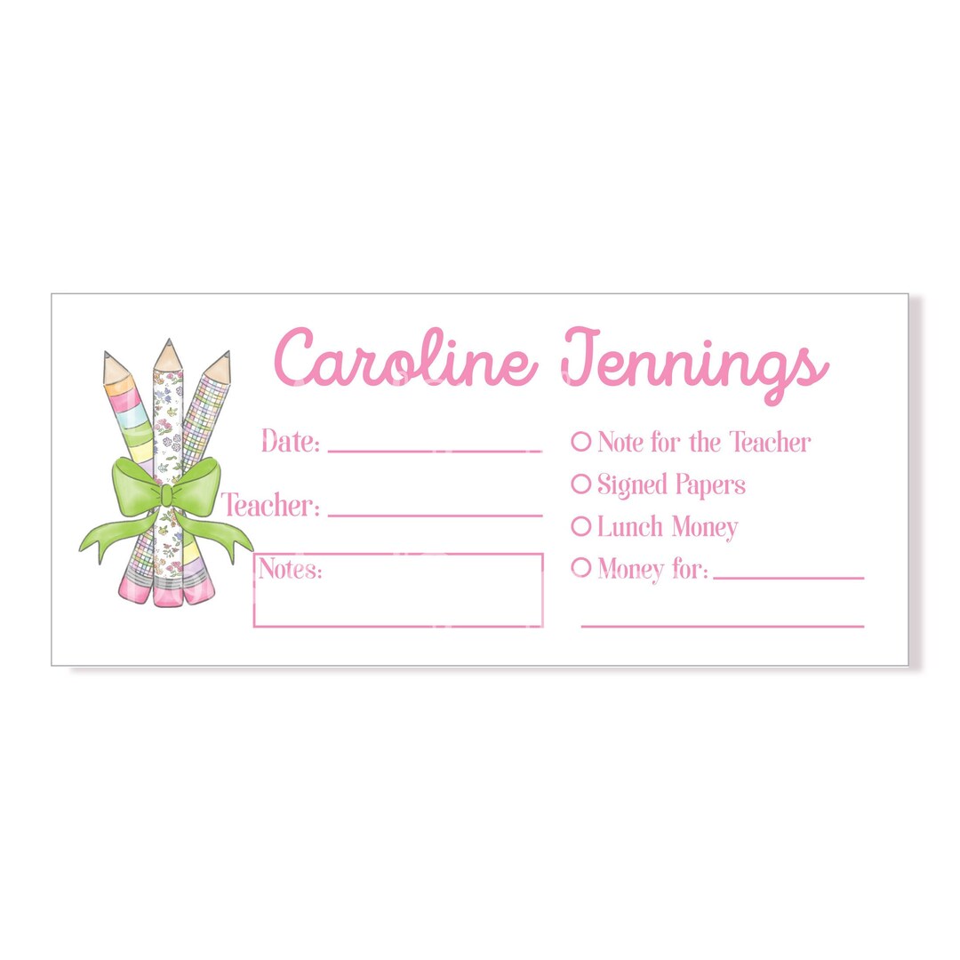 Personalized School Envelopes, Back to School Envelopes, Teacher ...