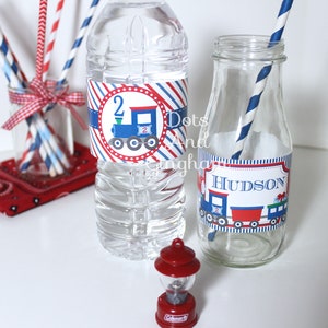 Train Water Bottle Labels-train Water Wraps-train Party-train | Etsy