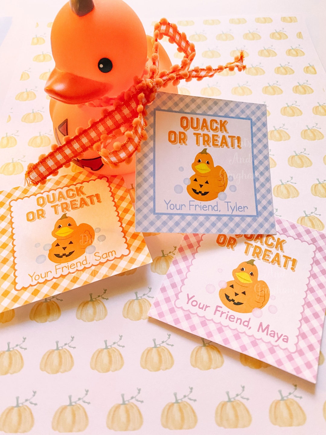 Halloween Duck Tag / Kids Tags for Halloween - Etsy