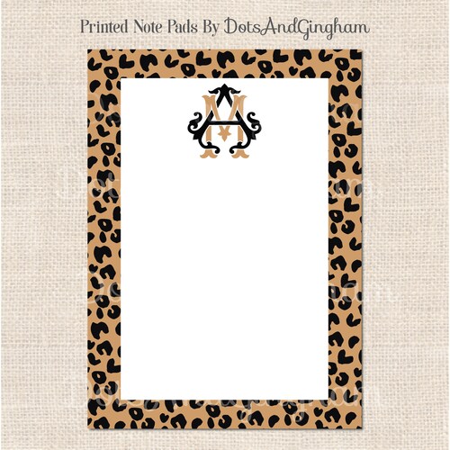 Personalized Notepad Leopard Print - Etsy