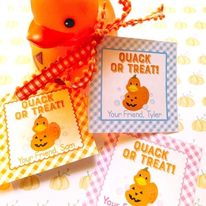 Halloween Duck Tag / Kids Tags for Halloween - Etsy