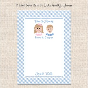 Personalized Mommy Notepad / From the Mom of Note Pad / Childrens Faces ...