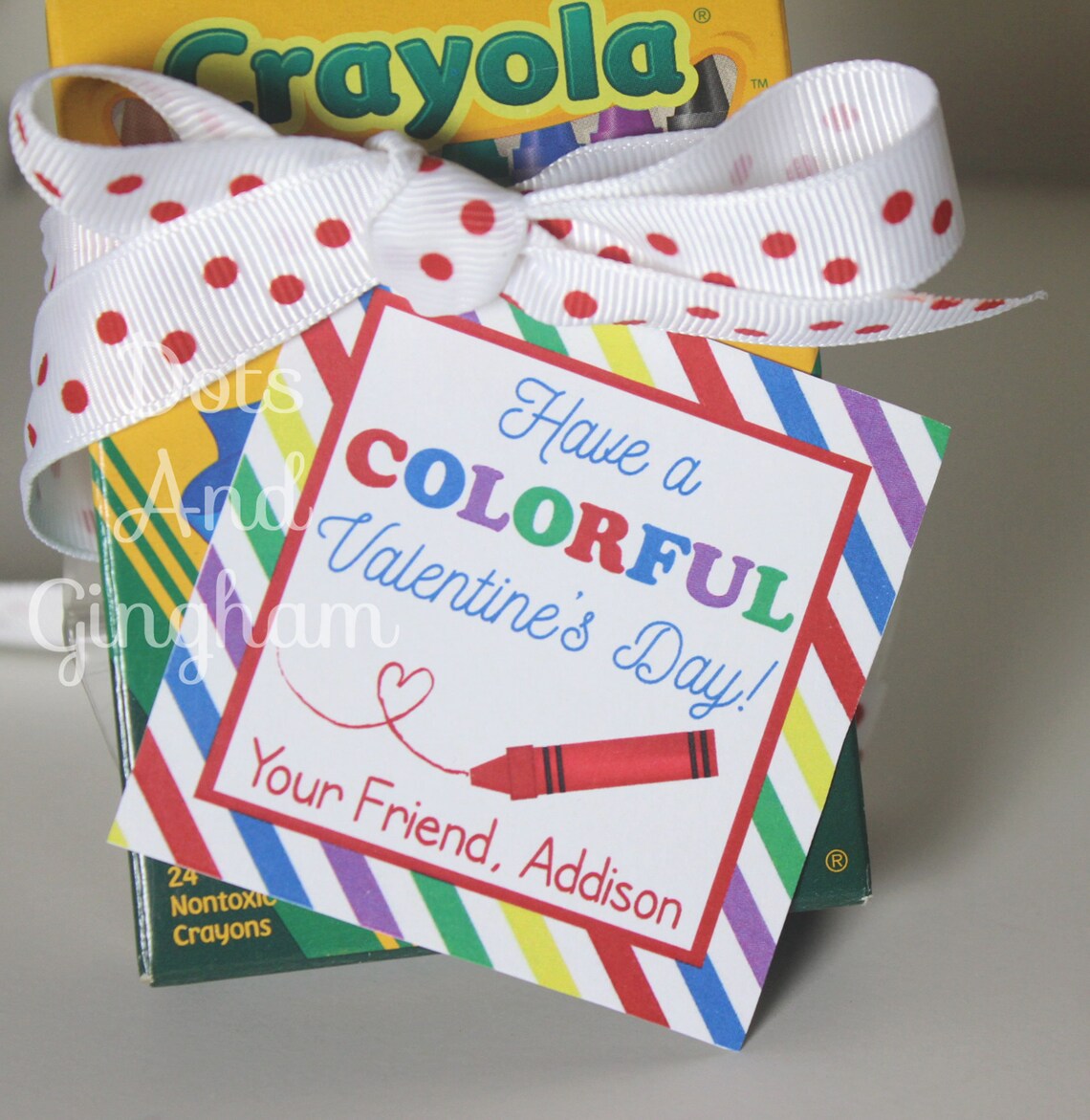 Valentine Color Tag Color My World Valentine Have a Colorful - Etsy