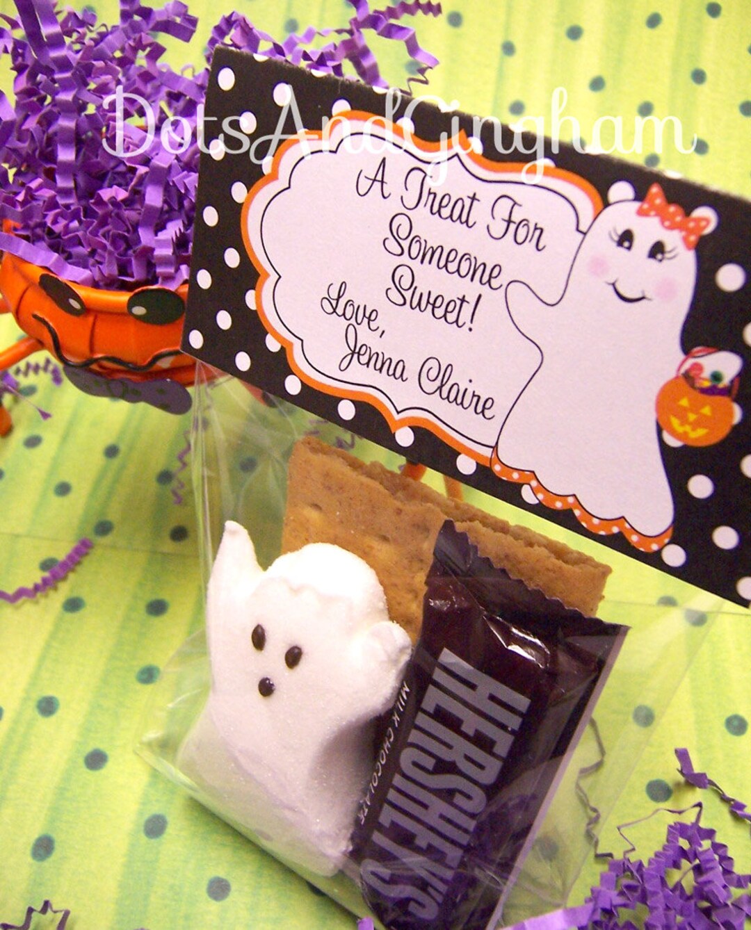 Halloween Ghost Treat Bag Topper, Ghost Girl Treat Bag Topper ...