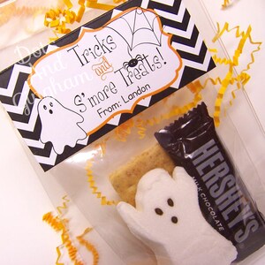 Halloween S'more Treat Bag Topper, Printable Halloween Ghost Treat Bag ...