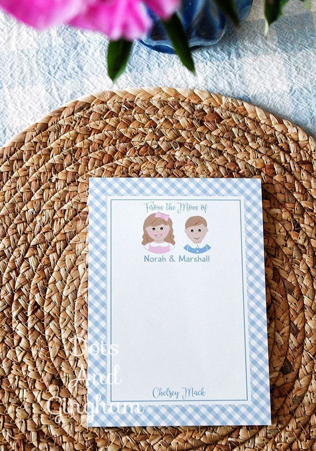Personalized Mommy Notepad / From the Mom of Note Pad / Childrens Faces ...