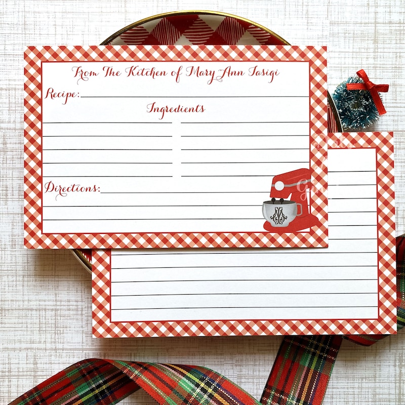 Personalized Recipe Cards - Etsy