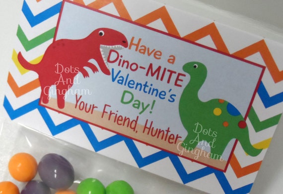 Dinosaur Valentine Printable Treat Bag Topper, Dino-Mite Valentine ...