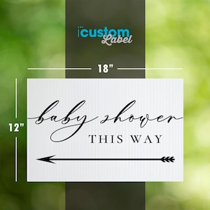 Baby Shower Parking, Directional Sign, Event Arrow Signs, Outdoor ...