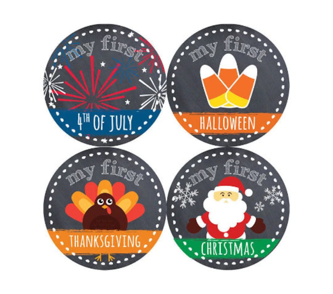 First Holiday Baby Stickers Baby Shower Gift Baby Scrapbook Stickers ...