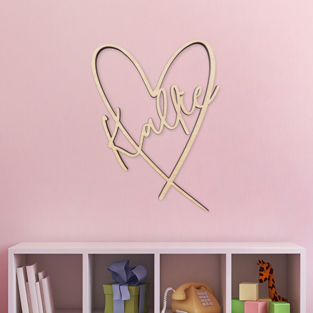 Heart Nursery Decor Name Sign Name Sign for Nursery Girl - Etsy