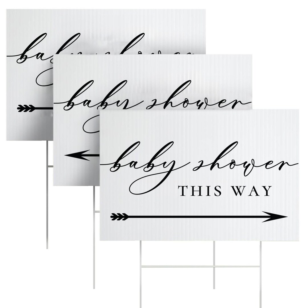 Baby Shower Parking, Directional Sign, Event Arrow Signs, Outdoor ...