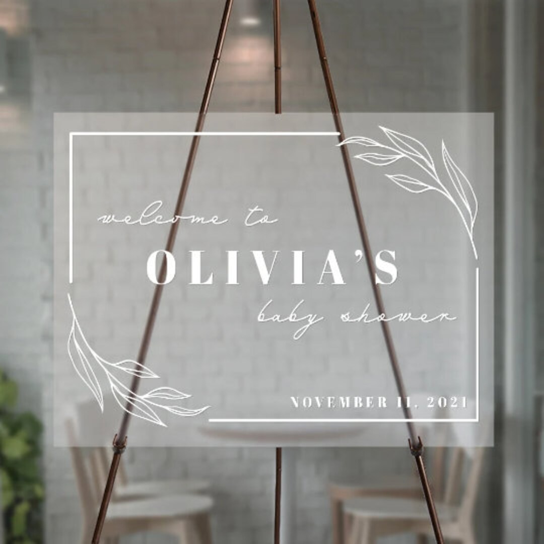 Welcome Baby Shower Sign, Acrylic Welcoming Party, Newborn Event Decor ...