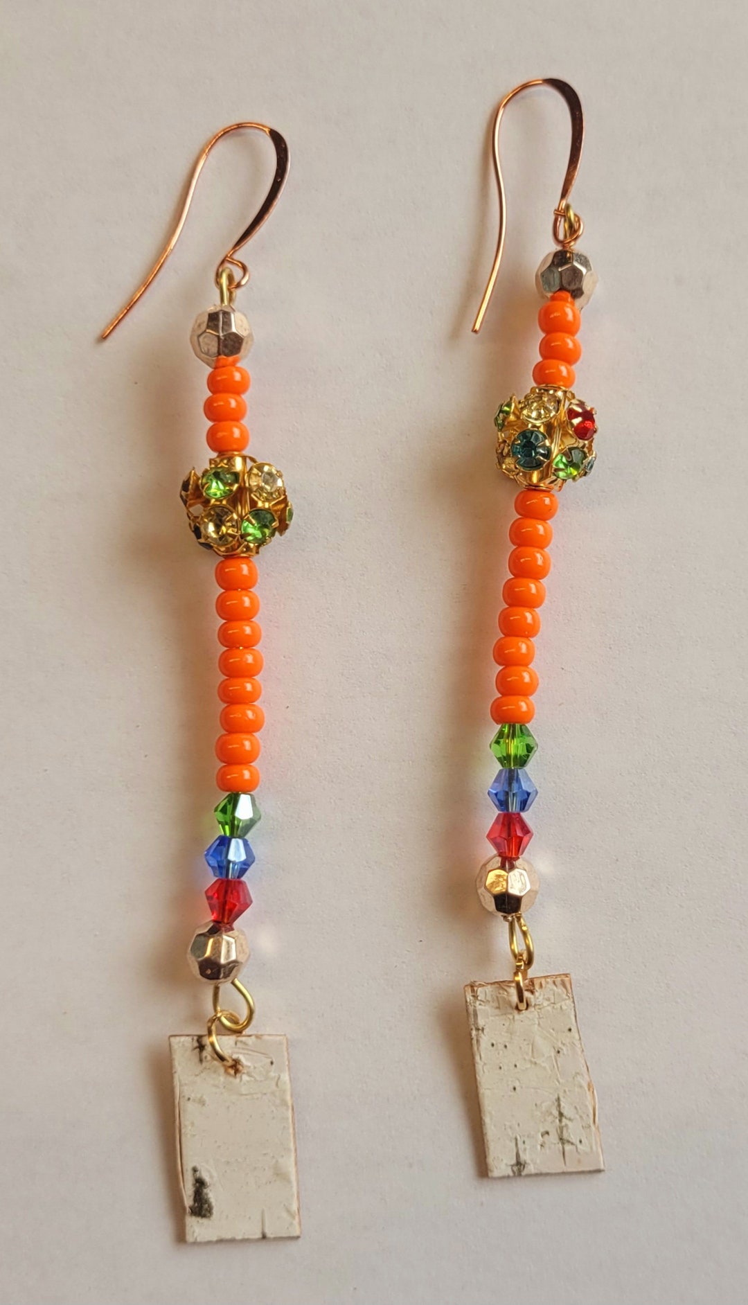 Dangle Earrings Ojibwe Pow Wow Style, Anishinaabe, White Earth, Dangles ...