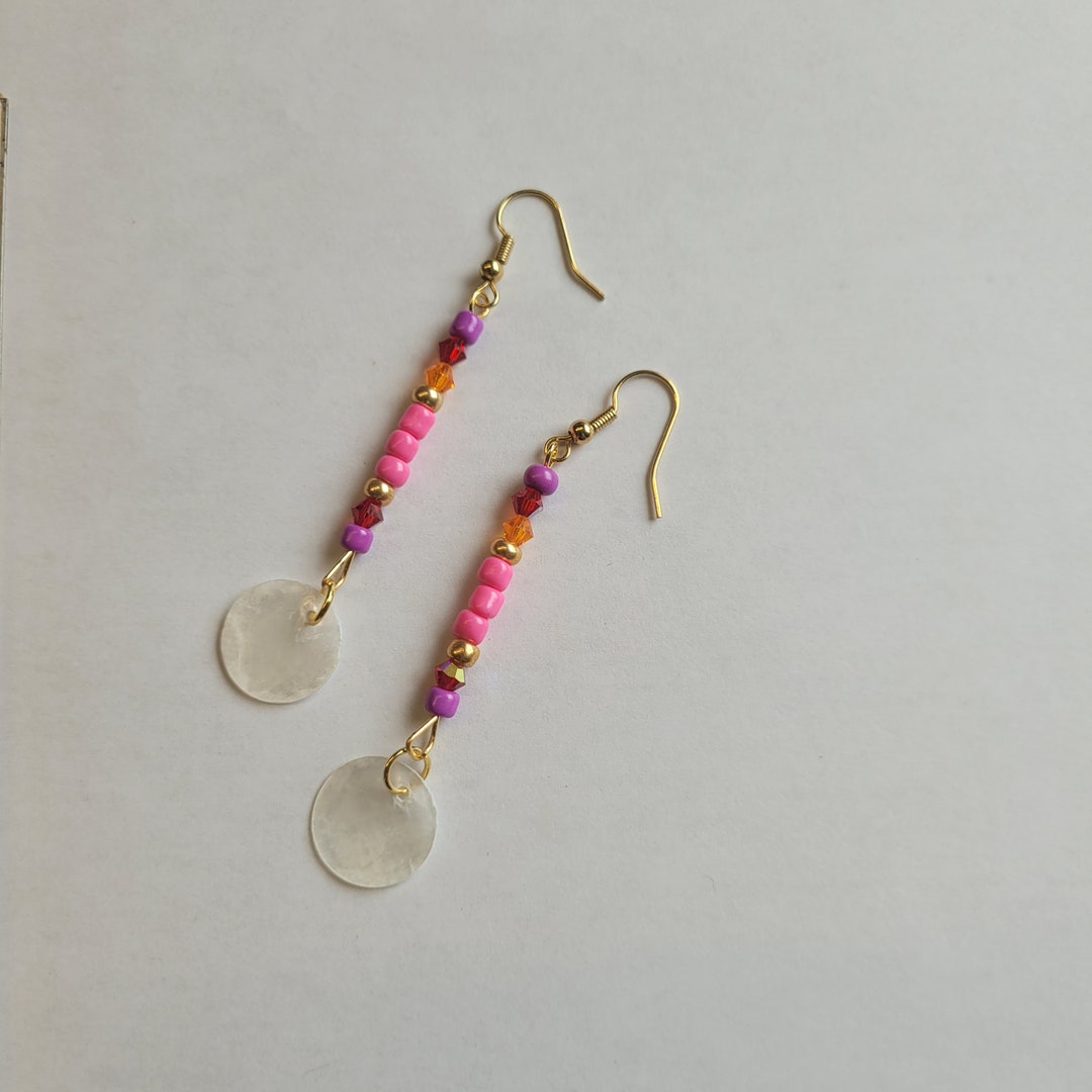 Dangle Earrings Ojibwe Pow Wow Style, Anishinaabe, White Earth, Dangles ...