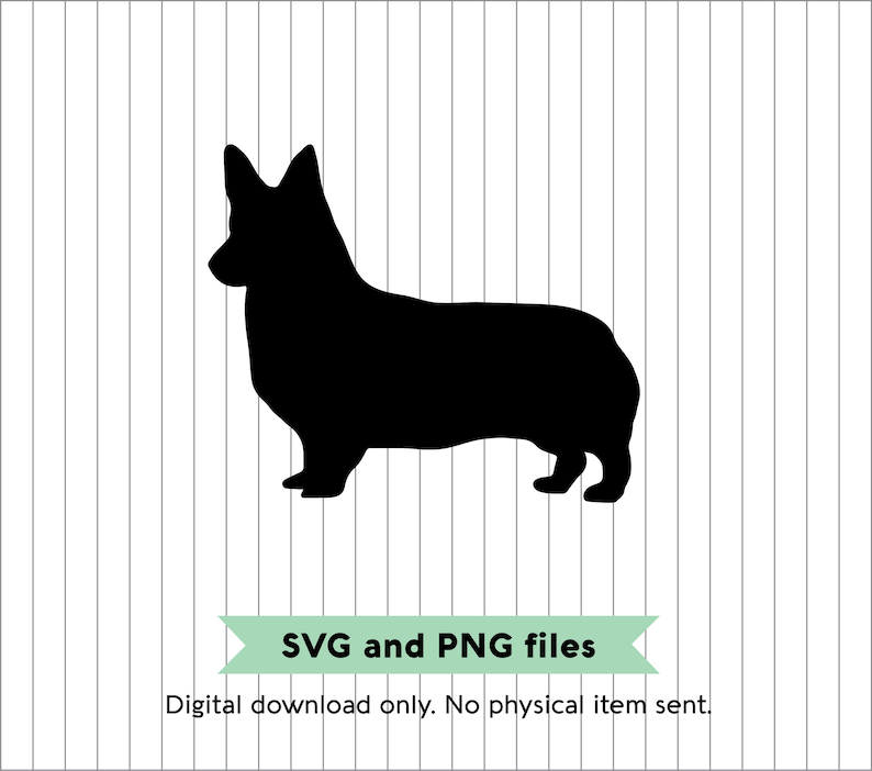 Corgi Silhouette - SVG and PNG Digital File - Etsy