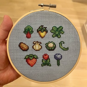 Stardew Valley Spring Crops Bundle Digital Cross Stitch Pattern - Etsy