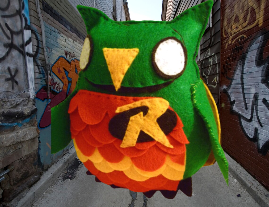 Batman Robin Inspired Owl Plush - Etsy