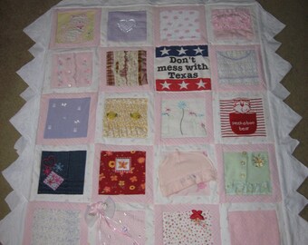 Baby Memory Quilt Baby Clothes Quilt Baby's 1st year | Etsy
