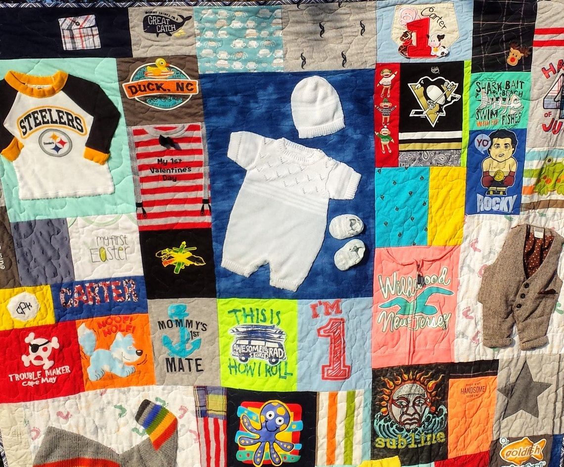 Baby Memory Quilt Baby Clothes Quilt Baby's 1st Year - Etsy