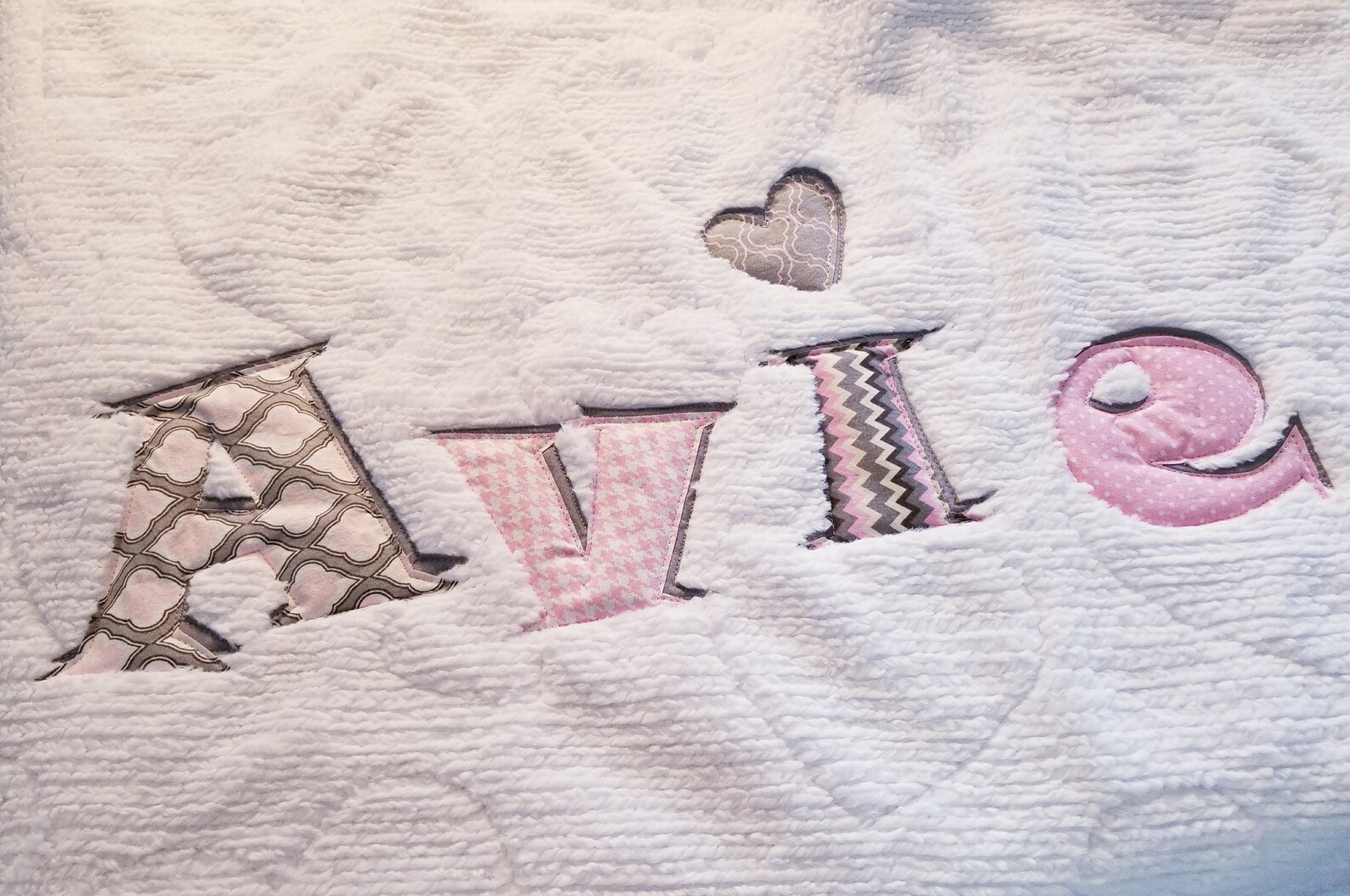 Personalized Chenille Baby Quilt: Applique Name Blanket - Etsy