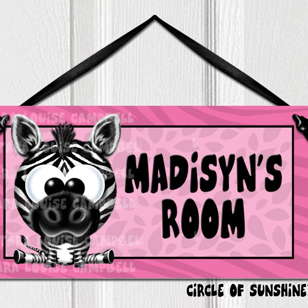 Zebra Door Sign - Etsy