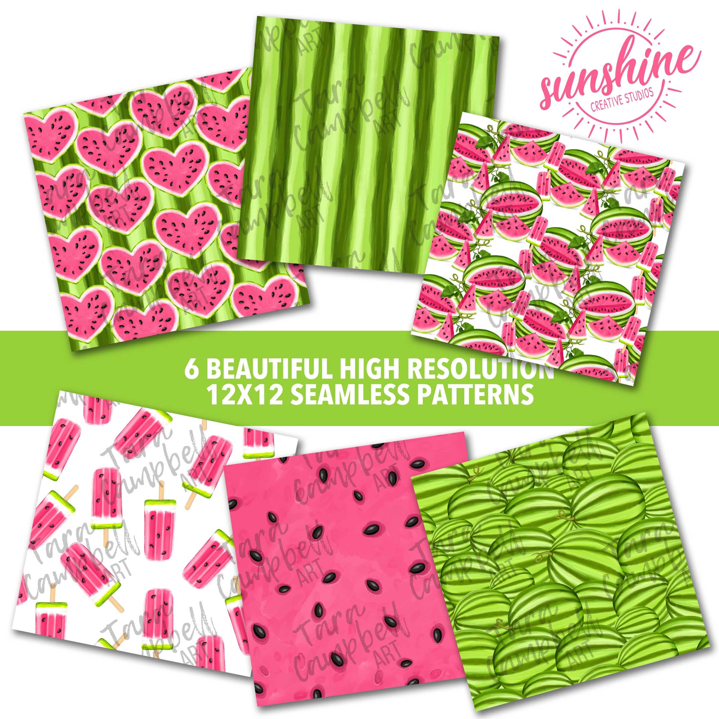 WATERMELON Paper Watermelon Pattern Digital Paper - Etsy Canada