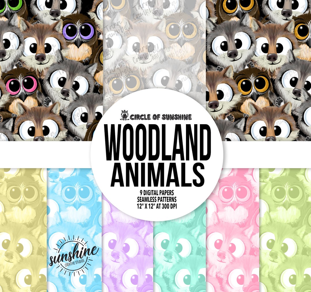 Seamless Animal Paper | WOODLAND Pattern | Digital Paper | Crafting ...