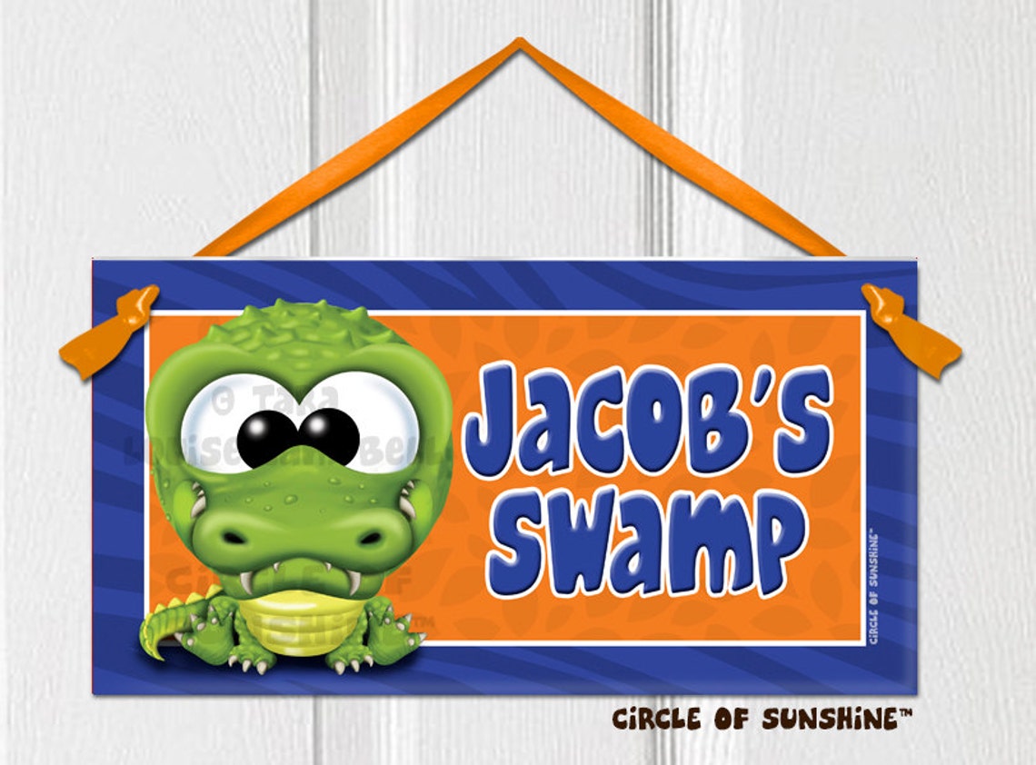 Personalized Door Sign, Gator, Teacher, Home Decor, Office Decor ...