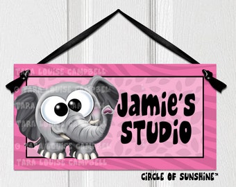 Zebra Door Sign Pink Safari Jungle Animals Home Decor | Etsy