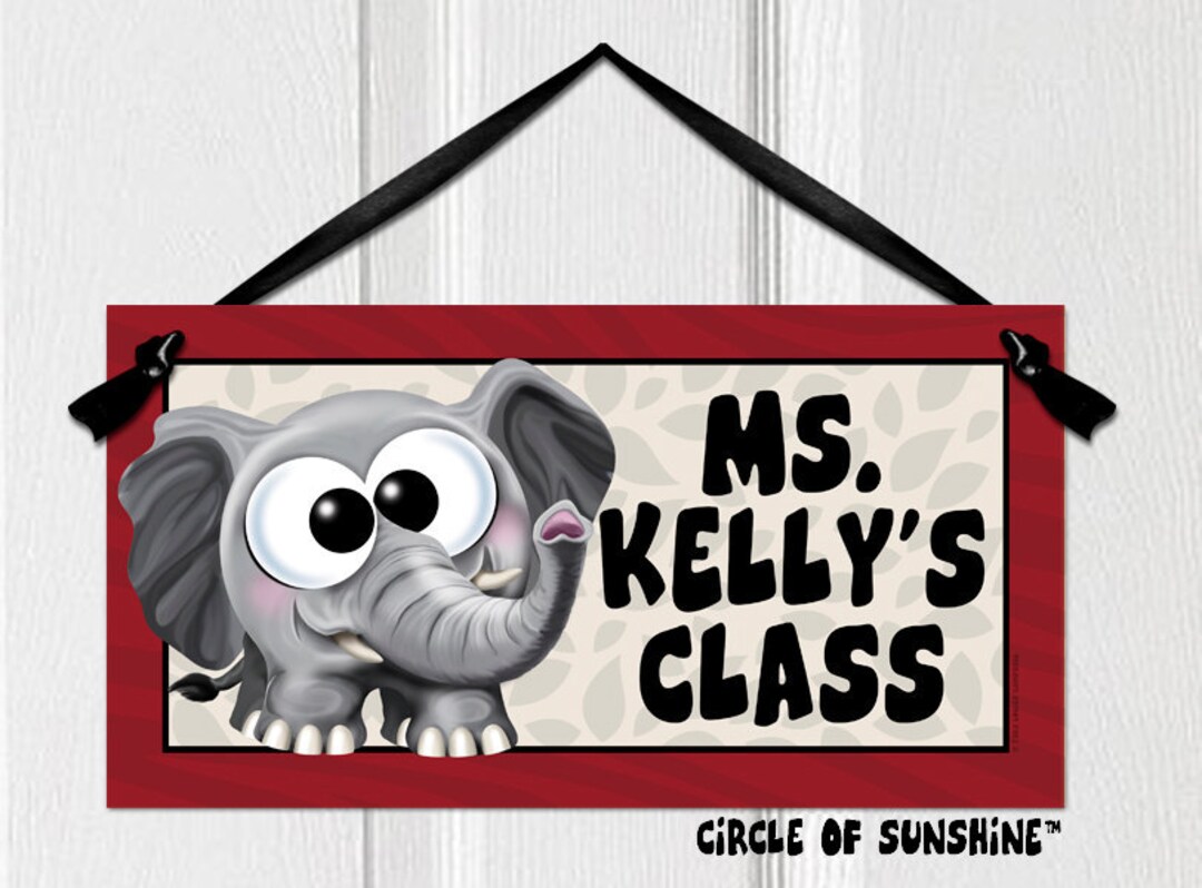 NAME DOOR SIGN | Elephant | Teacher Gift | Kids Room | Office Decor - Etsy