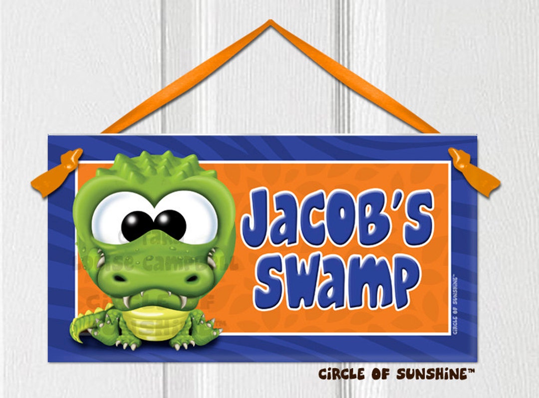 Name Door Sign, Alligator, Teacher, Children's Room Decor, Office Decor ...