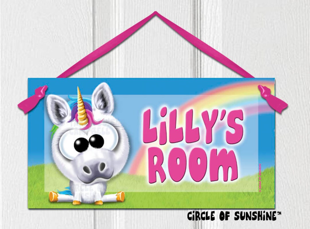 Personalized Door Sign, Unicorn, Rainbow, Teacher, Home Decor, Office ...