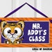 Door Sign, Tiger, Personalized, Name, Teacher, Home Decor, Office Decor ...