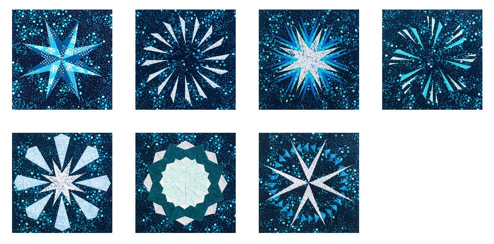 Galaxy Stars - Paper Pieced Quilt Pattern, Digital Download, Patterns ...