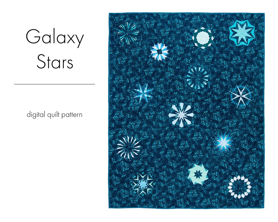 Galaxy Stars - Paper Pieced Quilt Pattern, Digital Download, Patterns ...