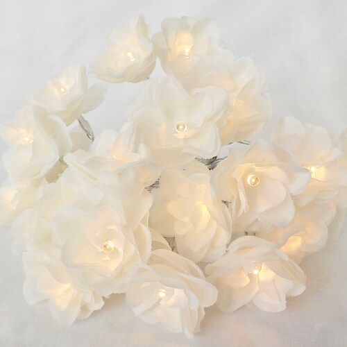 20 White String Lights Orchid Flower Fairy Lights Bedroom Home - Etsy