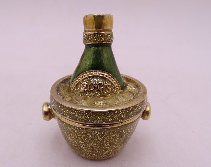 Vintage Monet Champagne Ice Bucket Trinket Box or Pill Box or Ring Box ...