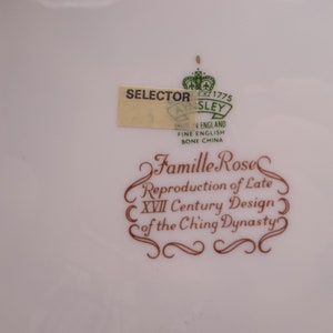 Vintage Aynsley English Bone China "famille Rose" Luncheon Plate - Etsy