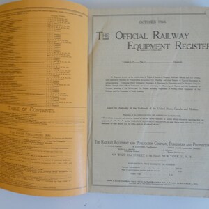 Vintage Original the Official Railway Equipment Register Vol. - Etsy