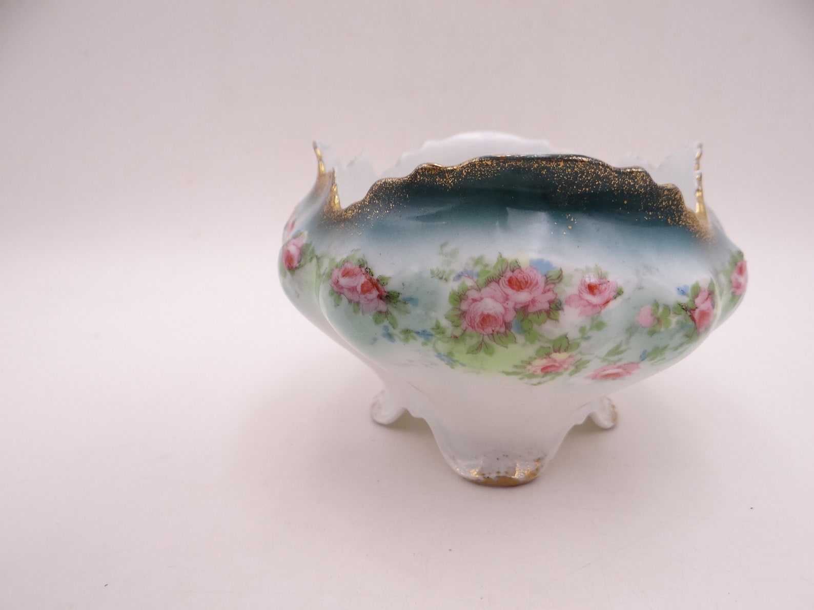 Vintage New Habsburg Austria Centerpiece Flower Footed Bowl - Etsy