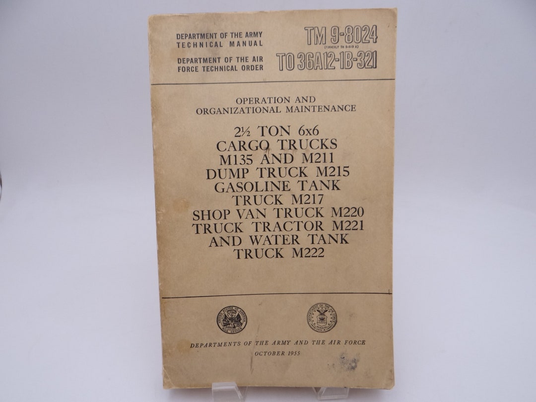 1955 Department of the Army Technical Field Manual TM 9-8024 M135 and ...