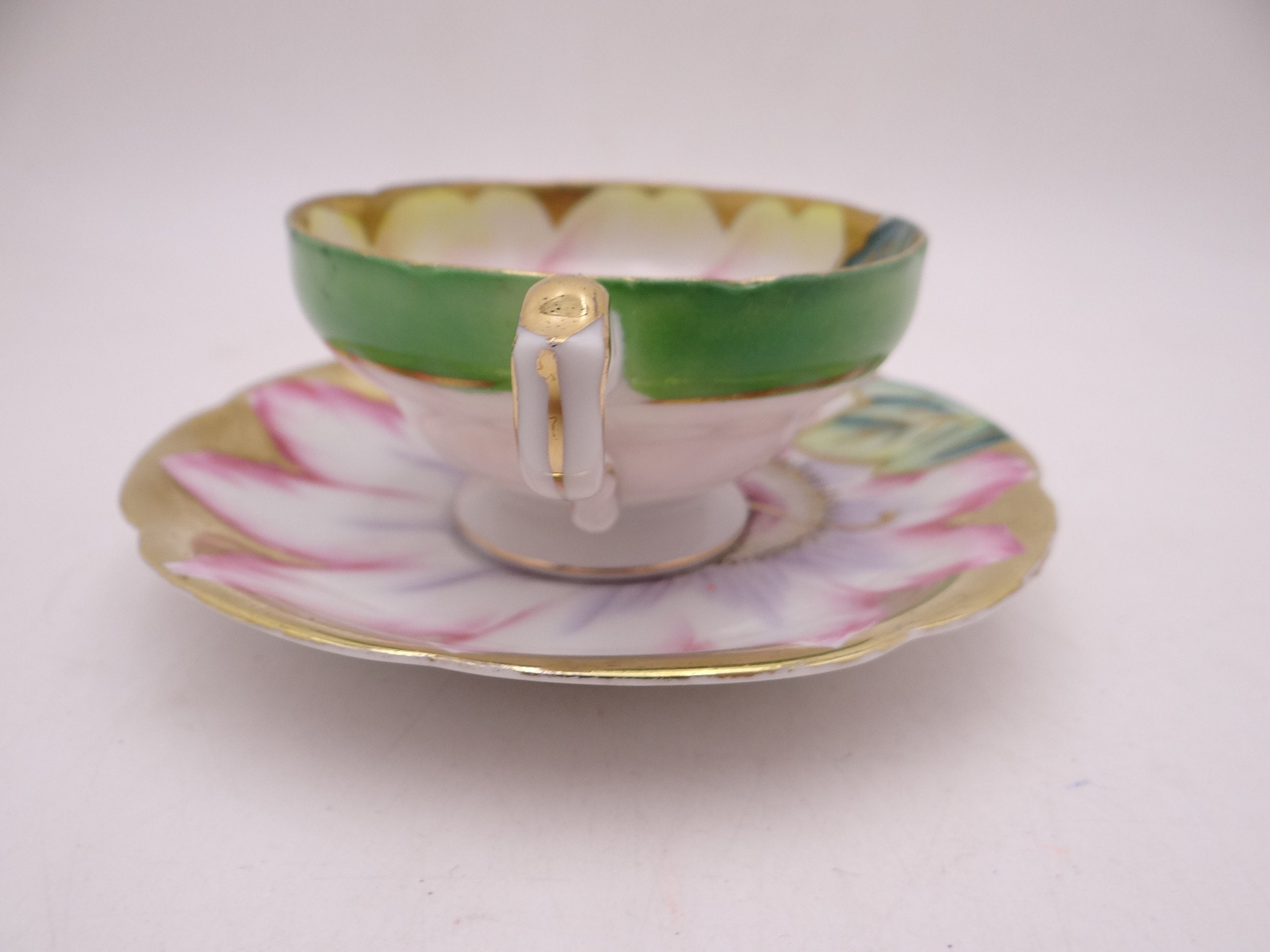 Spectacular Hand Painted Vintage Ohashi China Japan Pink Rose | Etsy