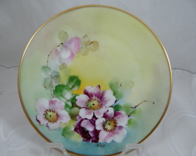 Vintage Hand Painted Poppy Plate - Etsy