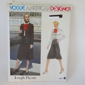 Vogue American Designer Joseph Picone Suit and Blouse Sewing Pattern ...
