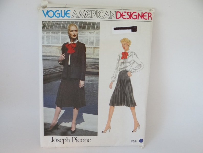 Vogue American Designer Joseph Picone Suit and Blouse Sewing - Etsy