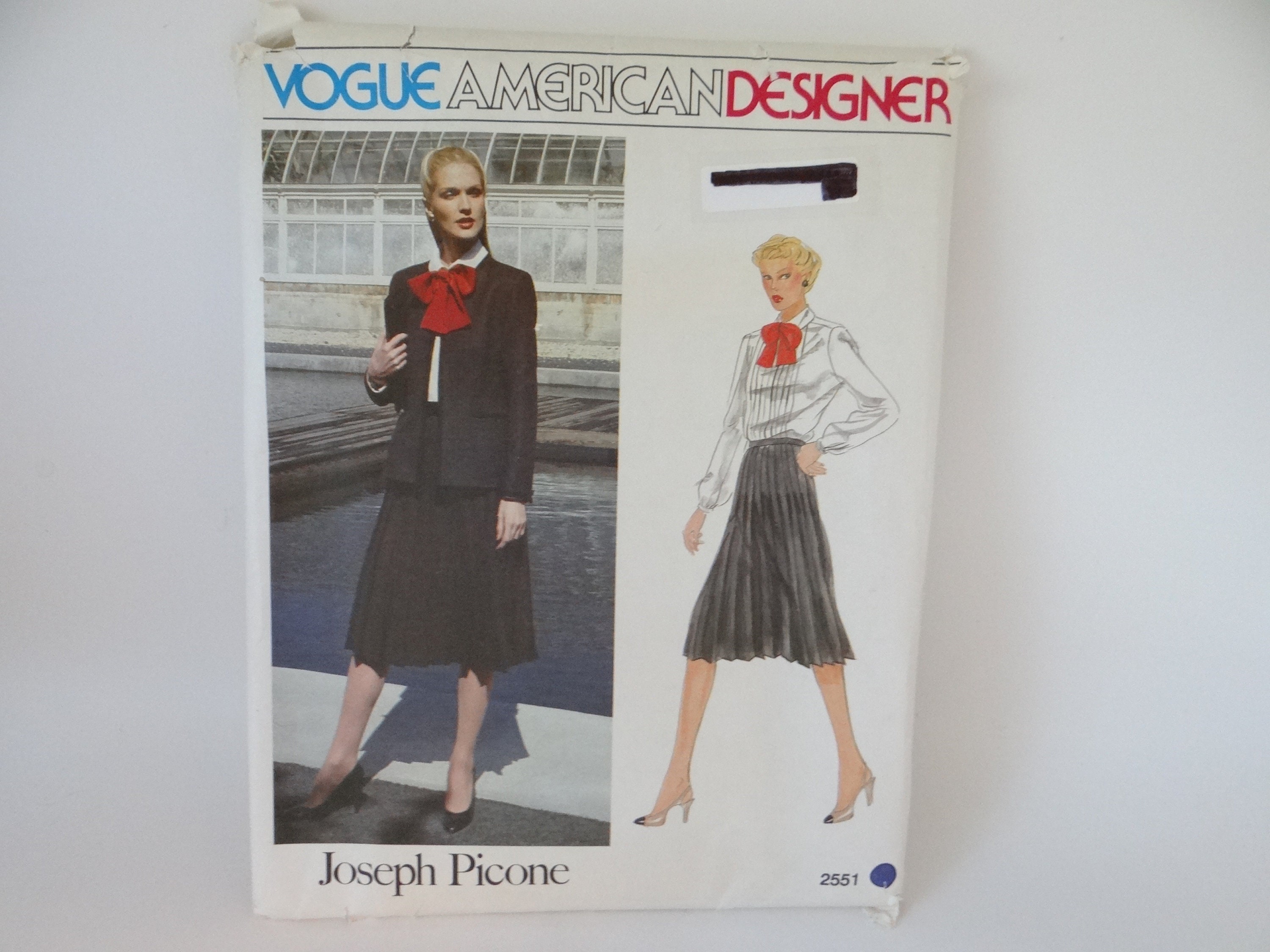 Vogue American Designer Joseph Picone Suit and Blouse Sewing - Etsy