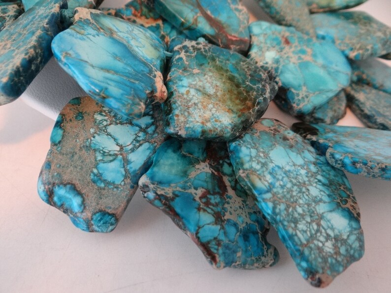 Vintage Turquoise Blue Bead Hand Knotted Chunky Necklace - Etsy